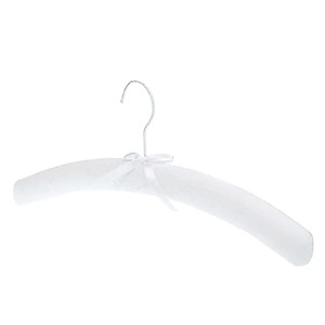 Colcolo Flower Padded Hanger Shirt Blouse Shoulder Shaper Hook Hanger - White, as described