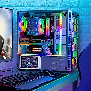 3.5inch IPS USB Mini Screen, Computer Temp Monitor, Dimmable Theme Editor PC CPU Data Monitor, PC Temperature Display for PC ARGB Computer Case Secondary Screen