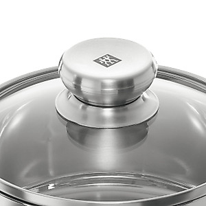 Zwilling Nova 1.5 L Stainless Steel Stew Pot with Glass Lid (Casserole) Suitable for All Stove Tops - 16 cm Diameter