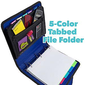 Case-it Open Tab Hook Loop Closure 2-Inch Binder with Tab File, Red