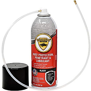 woolwax 12 Oz Undercoating Protection Aerosol Spray Can Black 3 Pack, Rust Inhibitor and Prevention, Anti Corrosion Multi Purpose Penetrant and Lubricant, Spray Can Extension Wand Included