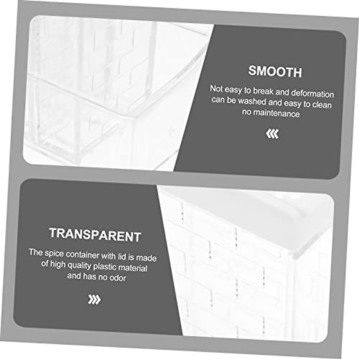 KICHOUSE 2 Sets Kitchen Seasoning Box Dispenser Container Travel Salt Shaker Small Salt Shaker Leakproof Jars Sugar Shaker Sugar Storage Container Anti-Slip Seasoning Jars Seasoning Bottles