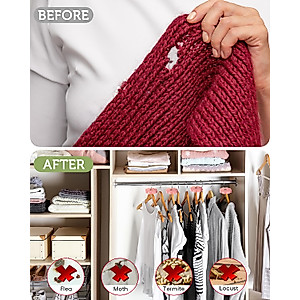 Aryiten Cedar Blocks for Clothes Storage, 32 Pack Cedar Rings, Aromatic Scent Cedar Planks for Clothes Storage Closets and Drawers Freshener Protection & Control