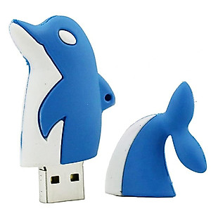 4GB Dolphin Shape USB Flash Drives Pen Drive Memoria Flash Stick PenDrives USB Flash Disk Thumb Drive U Disk USB Drive USB (Blue)