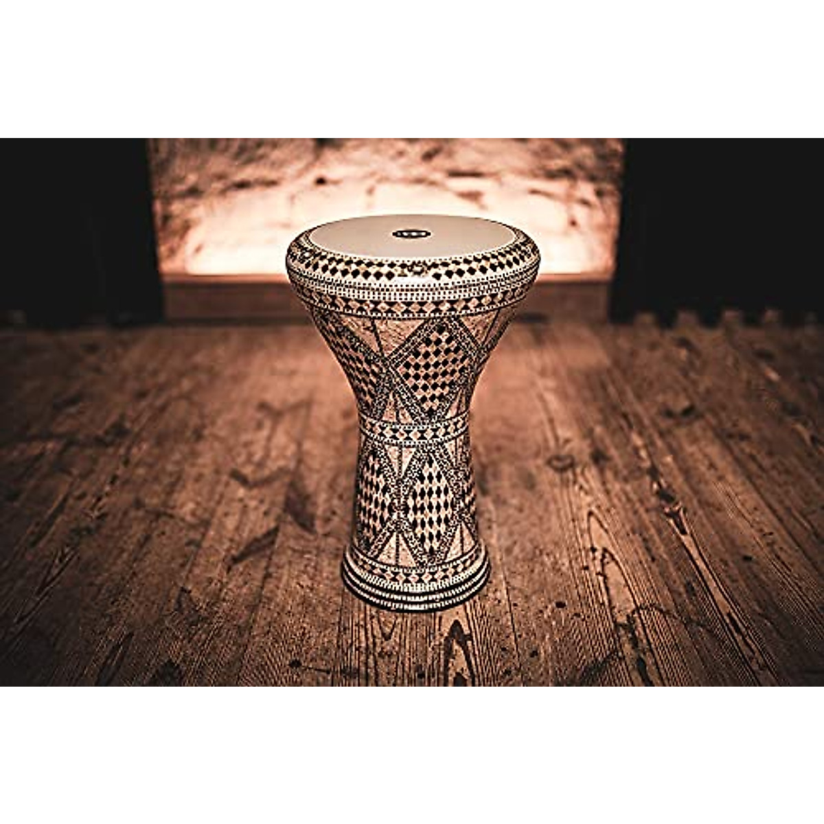 Meinl Percussion Artisan Edition Doumbek with Cast Aluminum Shell and Mother of Pearl Inlay — Made in Egypt — 8 3/4" Tunable All-Weather Synthetic Head, 2-Year Warranty, Mosaic Royale (AEED1)