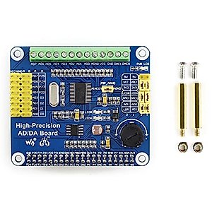 Waveshare High-Precision AD/DA Expansion Board for Raspberry Pi Series Boards/Jetson Nano Development