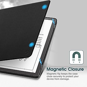 Fintie Rotating Case for Kindle Scribe (2024/2022 Release) - 360 Degree Rotatable Protective Stand Cover with Auto Sleep/Wake for 10.2 Inch Kindle Scribe 2022 and 2024 Releases, Black
