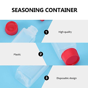 BESTOYARD 100pcs Bento Soy Sauce Case Container Vinegar Dispenser Bottles Plastic Condiment Bottles for Sushi Sashimi Salads Square 6.5ml
