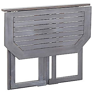 Tidyard Folding Bistro Table Acacia Wood Bar Table Wooden Deck Table for Balcony Garden Backyard Patio Outdoor Furniture 35.4 x 19.7 x 29.1 Inches (L x W x H)