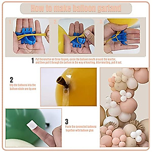 128Pcs Boho Sand White Nude Balloons Garland Arch Kit,Stand White Balloons Double-Stuffed Peach Balloons for Retro Boho Wedding Birthday Girls Baby Shower Garden Tea Party Background Decorations…