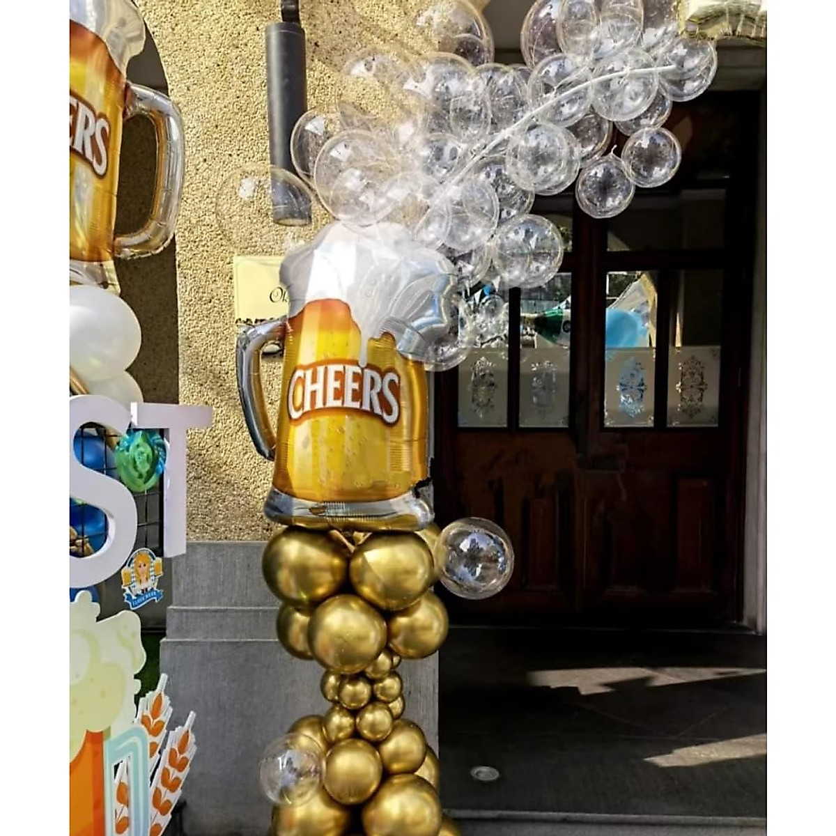 Clear Balloons, 100pcs Multi Sizes Small BoBo Balloons Crystal Tranparent Mini Fake Bubbles Balloons with Fishing Line for Balloon Arch