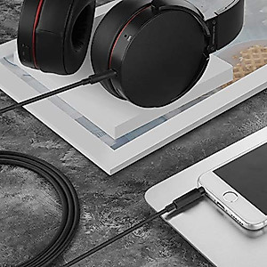 GEEKRIA Audio Cable Compatible with Sony WH-1000XM5 1000XM4 1000XM3 XB910N XB900N CH710N WH-CH520 WH-CH720N WH-910N Cable, 3.5mm Aux Replacement Stereo Cord (4 ft / 1.2 m)