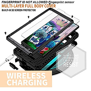 Samsung S23 Ultra case Metal Hard Armor Compatible with Galaxy S23 Ultra Phone case Cover case para with Screen Protector and Lens Protector Heavy Duty metalicas Military Grade lifeproof (Black)
