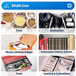 Dry & Dry 5 Gram [50 Packets] Premium Pure and Safe Silica Gel Packets Desiccant Dehumidifiers, Silica Gel Packs - Rechargeable (Food Safe) Moisture Absorbers, Desiccant Packets