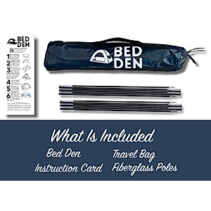 Bed Den - Foldable Privacy Bed Tent Canopy Twin XL (79.5" L x 37.4" W x 35" H) Pop Up College Dorm Room Kids Cozy Sleep Better