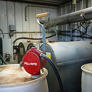 Fill-Rite FR152 Fuel Transfer Piston Hand Pump w/Discharge Hose, Nozzle Spout, & Suction Pipe