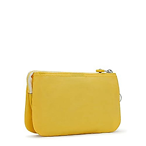 Kipling Women’s Creativity Extra Large Wristlet, Versatile Cosmetics Kit, Lightweight Nylon Travel Organizer, Sunflower Yellow