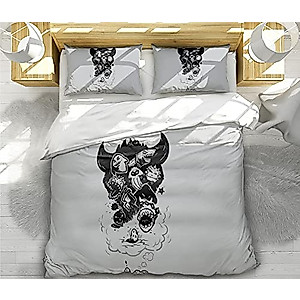 NICHIYOBI Redcap Beard Plumber Bros Game Movie Duvet Cover Set 3D Bedding Comforter Cover 3 Pcs (1 Duvet Cover+2 Pillowcases) Bedding Set (07,Queen-90x90in+20x30in*2)