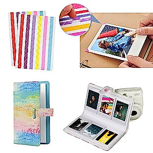 GEMHOPE Camera Accessories Colorful Bundle Kit Compatible with Fujifilm Mini 9/8/90/70/11 12 Accessory Include Film Sticker, Desk Frames, Hanging Frame, Strap, Clips (Colorful)