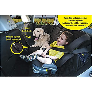 Meadowlark XL Premium Hammock Dog Car Seat Cover Back Seat, Dog Cover Car Seat Protector, Non-Slip, Dog Stuff, Anti Shock, Water Repellant, Pet Car Seat Cover for Dogs w/Seat Belt & 2 Headrest Covers