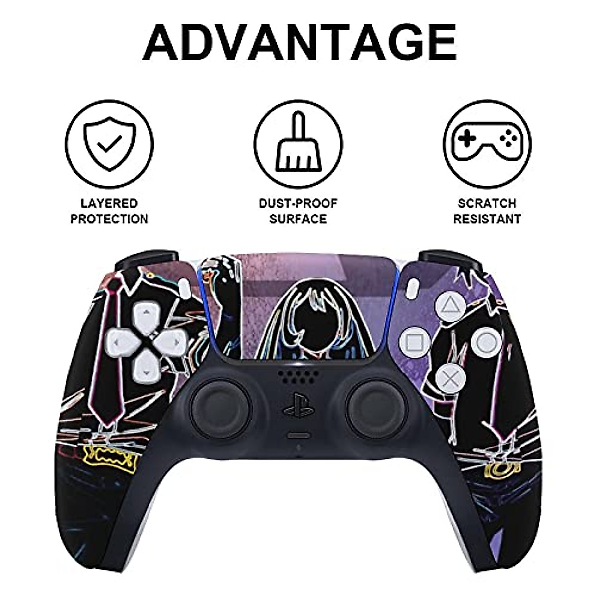 PlayStation 5 optical drive version sticker protective cover, Soul of My Hero Academia Class B3 ps5 controller protective shell (compatible with ps5 optical drive)