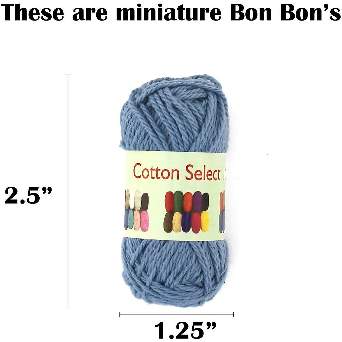 JubileeYarn Cotton Select Bonbon Yarn - Assortment A - 10x10g Mini Ball - 1 Pack