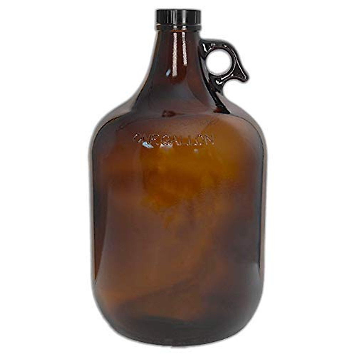 C-Store Packaging 1 Gallon (128oz) Amber Glass Jug With 38mm Cap - FBA