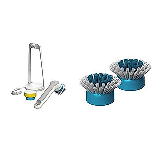 BLACK+DECKER Grimebuster Pro Power Scrubber Brush, Rechargeable with Replacement Bristle Brush Heads (BHPC110 & BHPC100A)