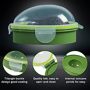 QIANLUO Avocado Saver Avocado Keeper Reusable Avocado Storage Container Individual Avocado Saver Holder Avocado Storage Box for Fridge to Keep Avocado Fresh, green