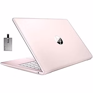 2021 HP Stream 14" HD SVA Laptop Computer, Intel Celeron N4000 Processor, 4GB RAM, 64GB eMMC Flash Memory, Intel UHD Graphics 600, 1-Year Office, Bluetooth, Win 10S, Rose Pink, 32GB SnowBell USB Card