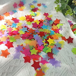 Mybbshower Rainbow Paper Star Confetti Table Scatter for Birthdat Party Pack of 4000 Pieces