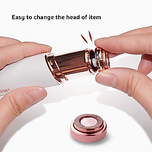 Replacement Heads for Finishing Touch Flawless Facial Hair Removal Shaver for Women, Rose Gold - Pack of 2