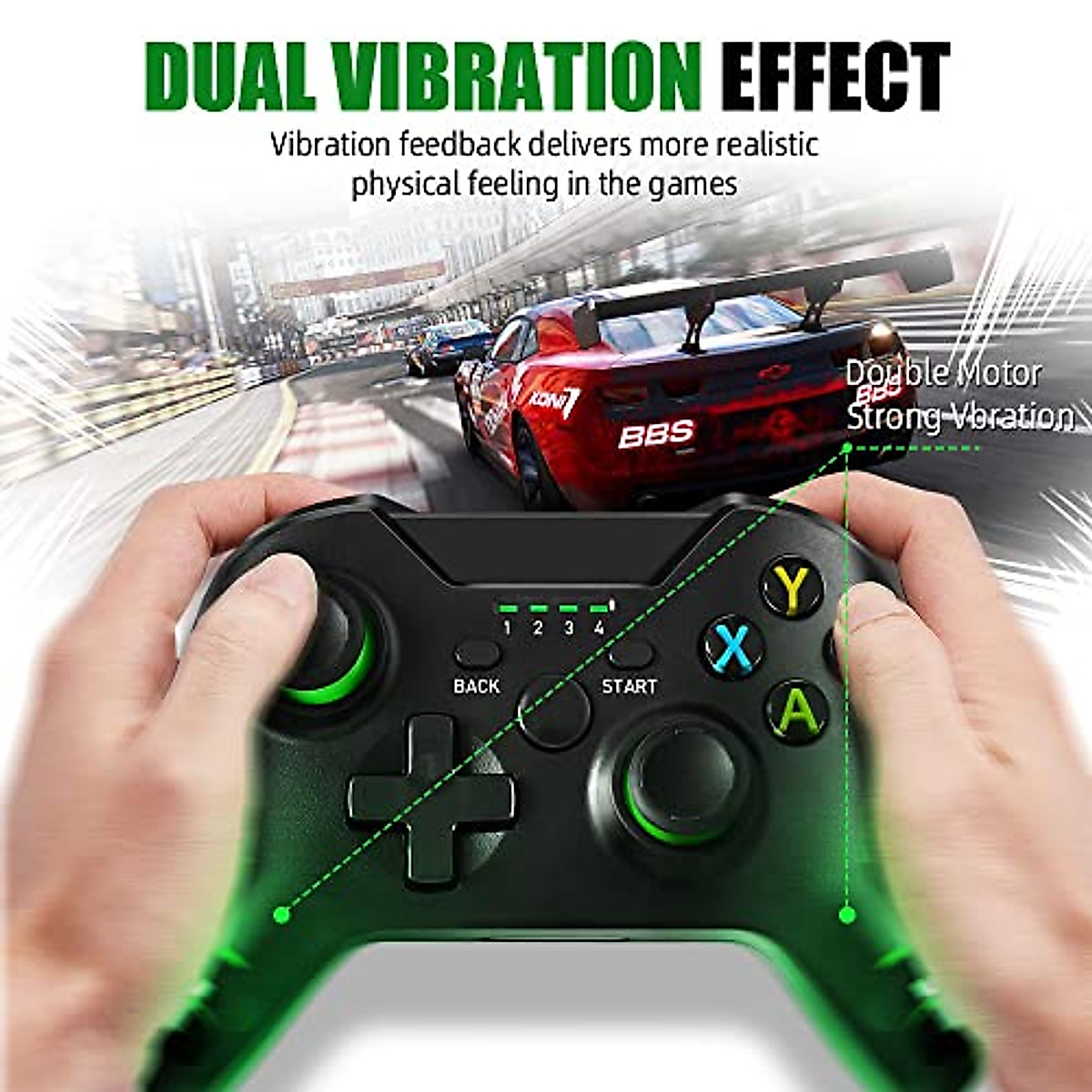 Zamia Wireless Controller for Xbox One, Enhanced Gamepad 2.4GHZ Game ...