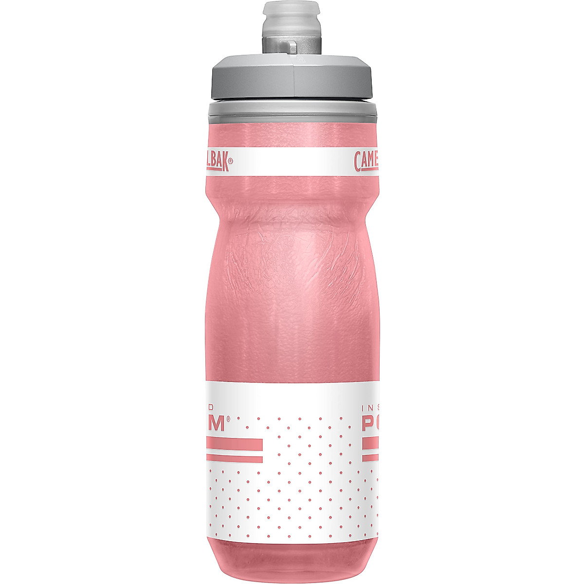 CamelBak Podium Chill Insulated Bike Water Bottle - Easy Squeeze Bottle - Fits Most Bike Cages - 21oz, Reflective Pink