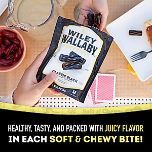 Wiley Wallaby Licorice 24 Ounce Classic Gourmet Soft & Chewy Australian Black Licorice Candy Twists, 3 Pack