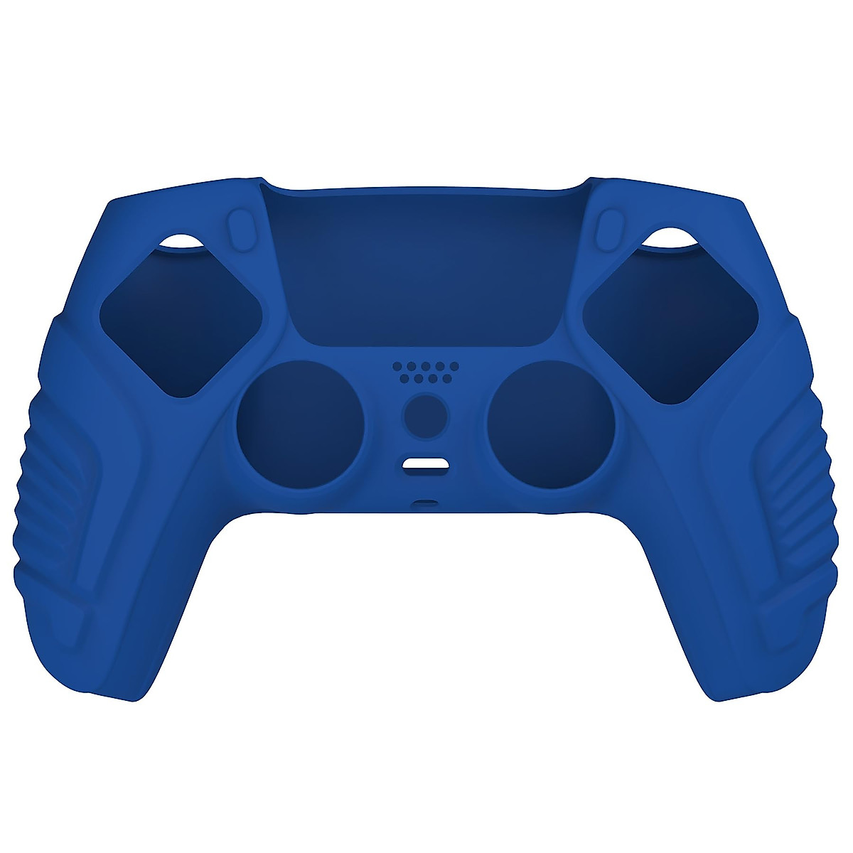 PlayVital Raging Warrior Edition Controller Protective Case Cover for PS5, Anti-Slip Rubber Protector for PS5 Wireless Controller, Soft Silicone Skin for PS5 Controller with Thumbstick Caps - Blue