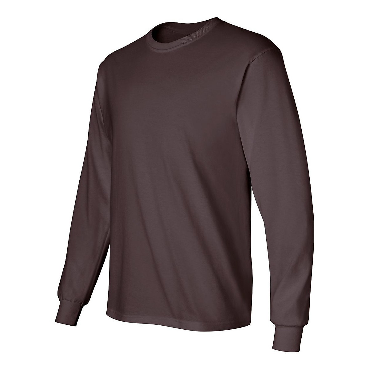 Gildan 100% Cotton Long-Sleeve T-shirt (G2400) Tee X-Large Dark Chocolate