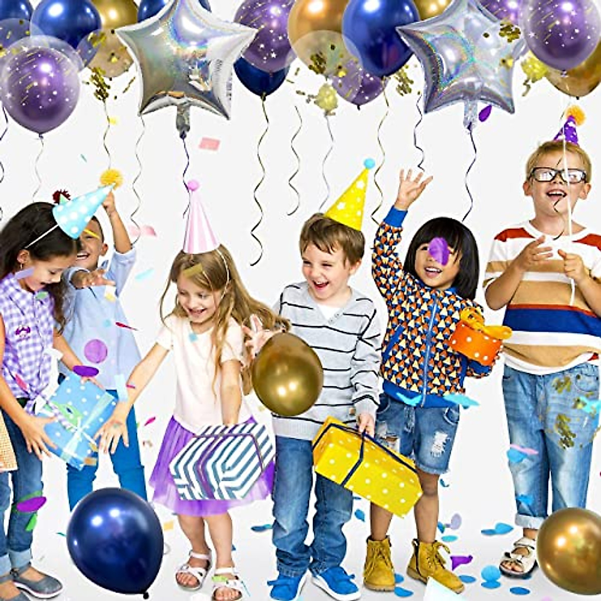 26pcs Twinkle Little Star Balloon Decoration for Galaxy Birthday Party Balloon Banquet Celestial Universe Starry Night Shooting Star Theme Anniversary Engagement Bridal Shower Graduation Party Supplies