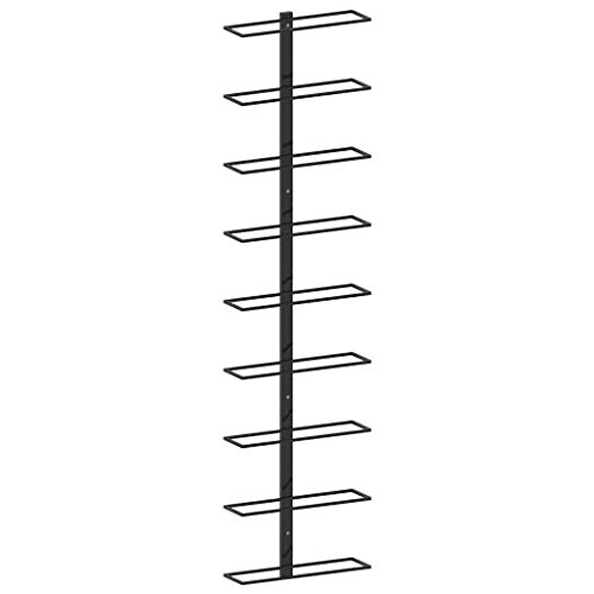 vidaXL Wall Wine Rack, Wine Bottle Holder for 9 Bottles, Wall Mounted Wine Storage, Wine Bottle Organizer for Living Room Kitchen Pantry, Modern, Iron