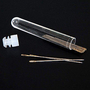 PZRT 4pcs Sewing Needles Container Transparent Plastic Needle Storage Container Needlework Tool 75mm x 12mm