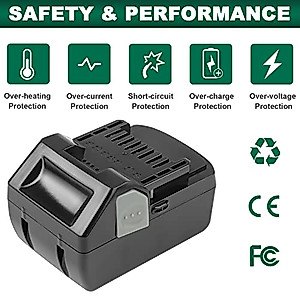 FANCY BUYING [2Pack] 18V 5.5Ah Replacement Lithium-ion Battery for Hitachi BSL1830 BSL1815X EB1814SL DS18DSAL 33055 330067 330068 330139 330557 Drill Cordless Tool