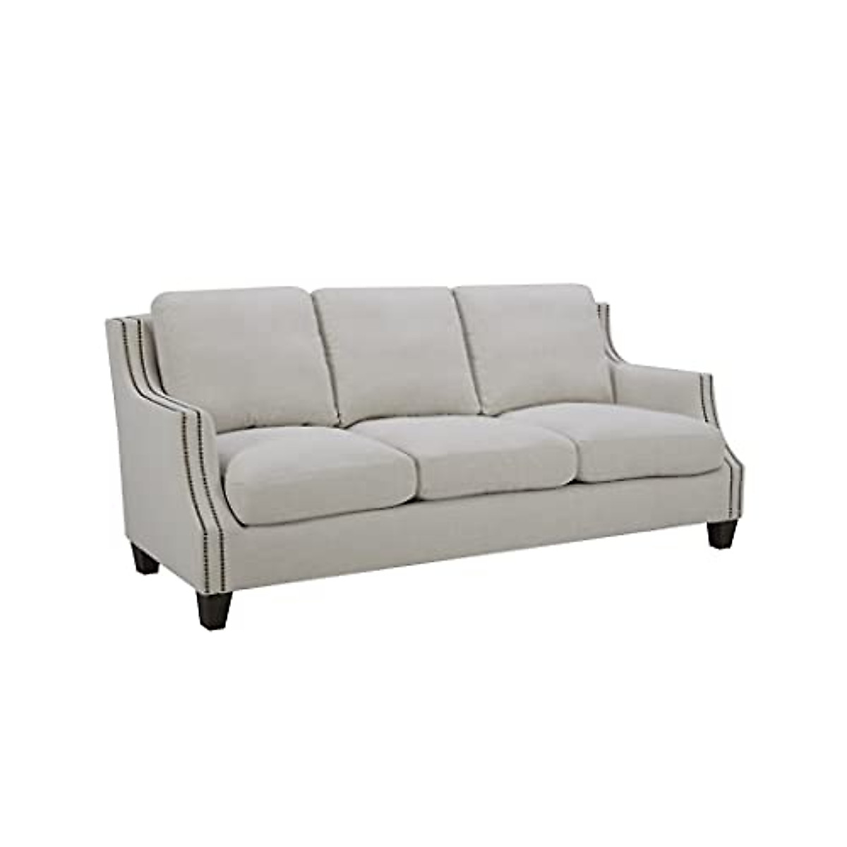 Amazon Brand – Stone & Beam Hina Classic Sofa Couch with Nailhead Trim, 87"W, Cream