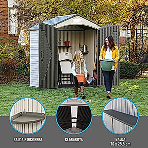 Lifetime 60057 Outdoor Storage Shed, 7 Feet by 4.5 Feet