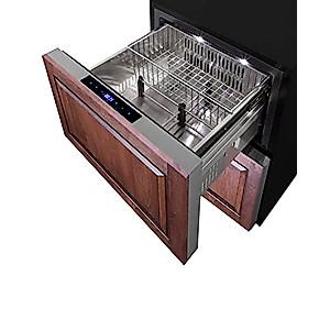 Summit Appliance ADRF244PNR 24" Wide 2-Drawer Refrigerator-Freezer (Panels Not Included); 3.32 cu.ft Capacity; Frost-Free; Temperature and Open Drawer Alarms