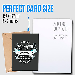 Thank You Card for Doctor | Awesome appreciation and gratitude card for men or women for any occasion: Birthday, Retirement, Graduation or just because.