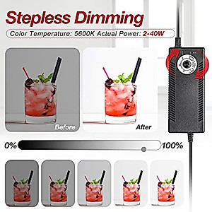 Aureday Photo Studio Light Box, 20''×20'' Dimmable Photo Lightbox for Product Photography, Proffessional Shooting Tent with 80pcs Led Lights and 5 Colored Backdrops