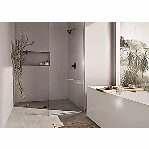 Moen 200W0BL Hydro Energetix Eight-Function 5" Diameter Spray Head Standard, Matte Black