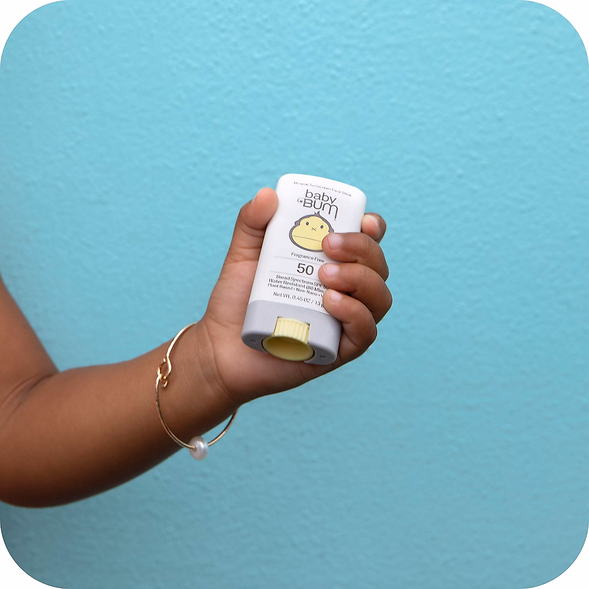 Sun Bum Baby SPF 50 Sunscreen Stick, Mineral Roll-On UVA/UVB Face and Body Protection for Sensitive Skin, Fragrance Free, Travel Size, Unscented, 0.45 Oz