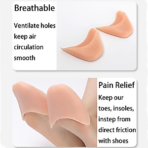 Silicone Toe Protectors for High Heel, Toe Pads, Gel Toe caps, Reusable Toe Sleeve for Women Pain Relief