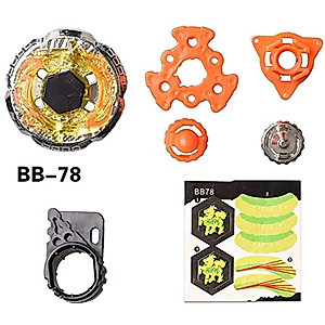 Anliv Art Gyros 6 Pack Bey Burst Battling Tops Metal Fusion Starter Set with Stickers Two Launchers